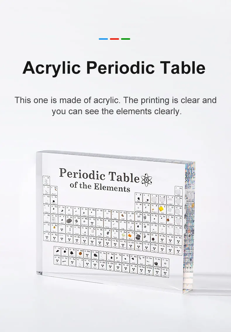 Periodic Table Glass Cubes - Chemistry Puzzle Gifts