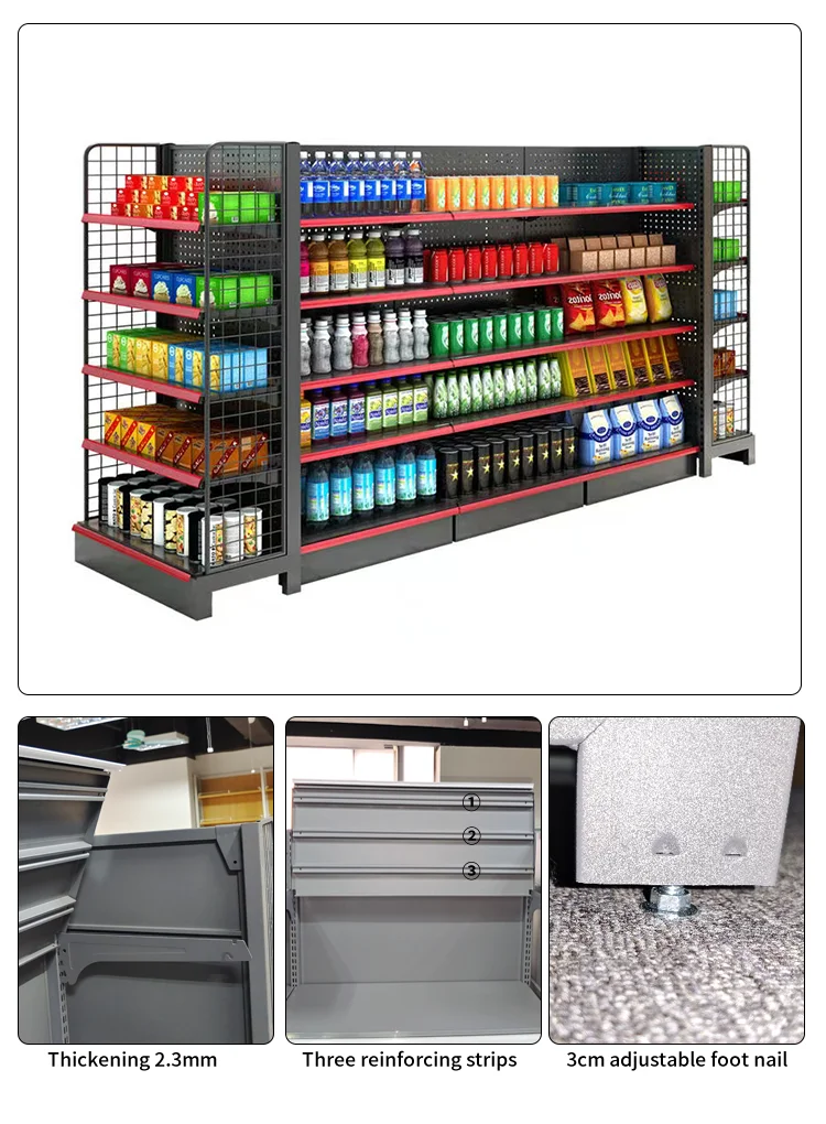 Modern Attractive Display Gondola Island White/black Gondola Retail ...