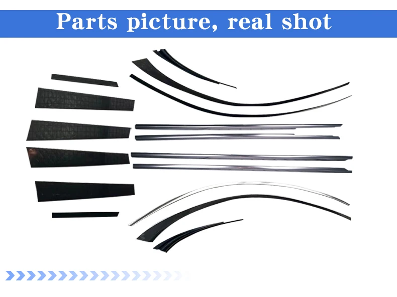 DJZG W221 Upgrade to W222 Car Window Trim for Mercedes-Benz S Class
