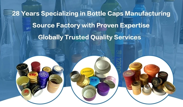 Aluminum Wine Cap ROPP Screw Cap with PE Liner Pilfer-Proof Bottle Lids ...