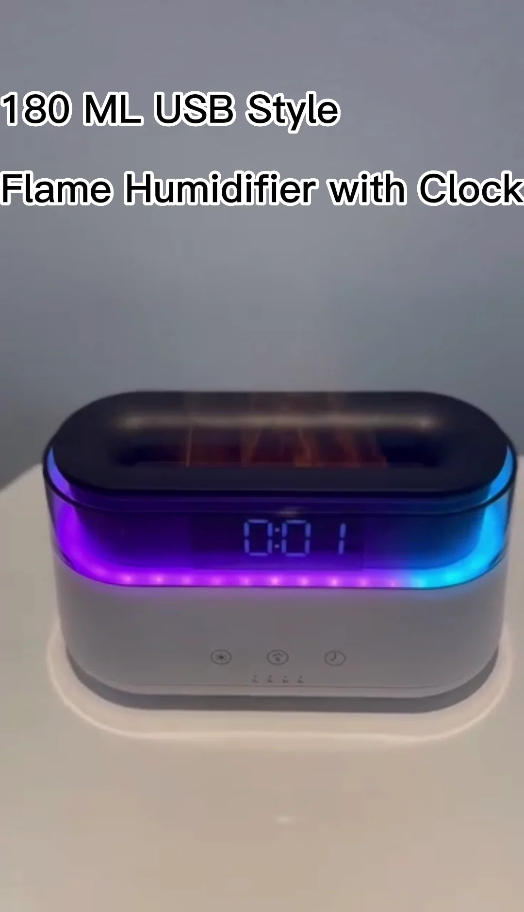 2023 Smart Alarm Clock Cloud Flame Humidifier Aroma Diffuser Ultrasonic Cool Mist Usb Led ...