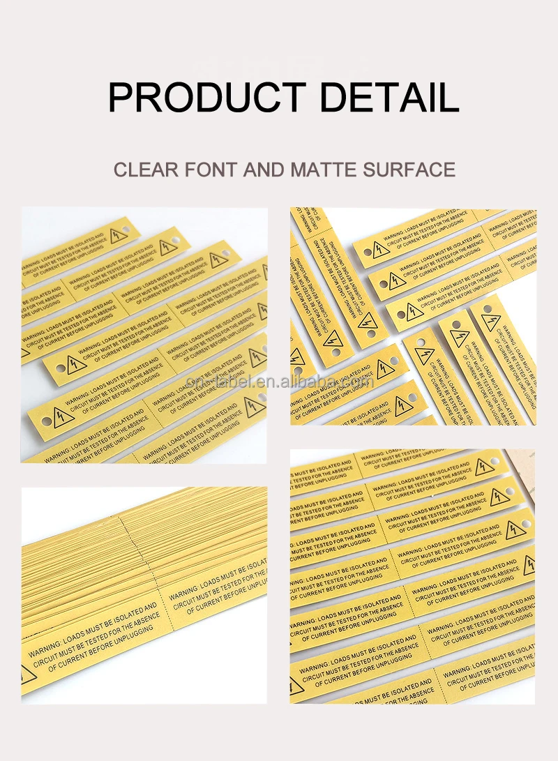 PC Warning Label Voltage Safety Warning Stickers Plug Operation Warning ...