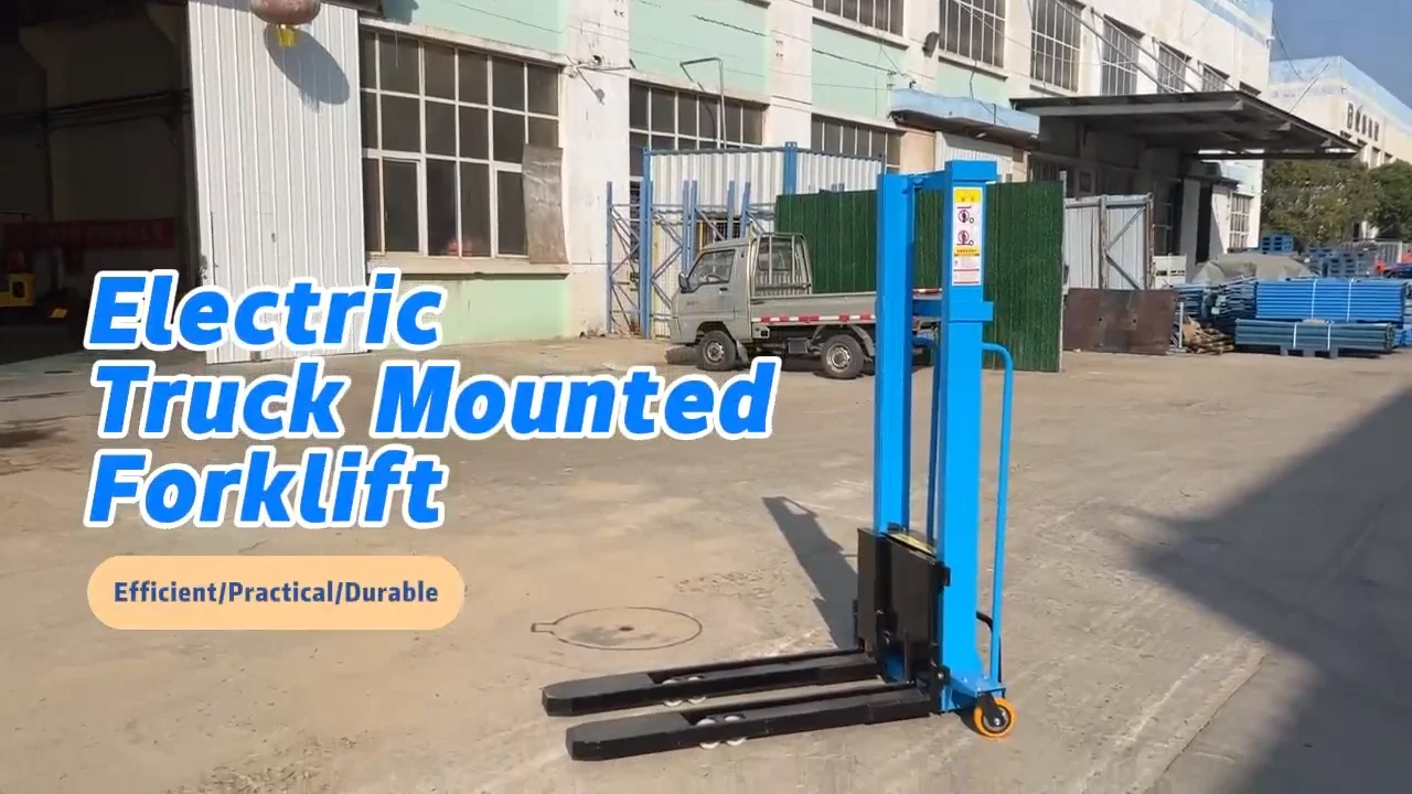 Ce 1000kg Semi Electric Pallet Stacker Full Automatic Rc Self Loading ...