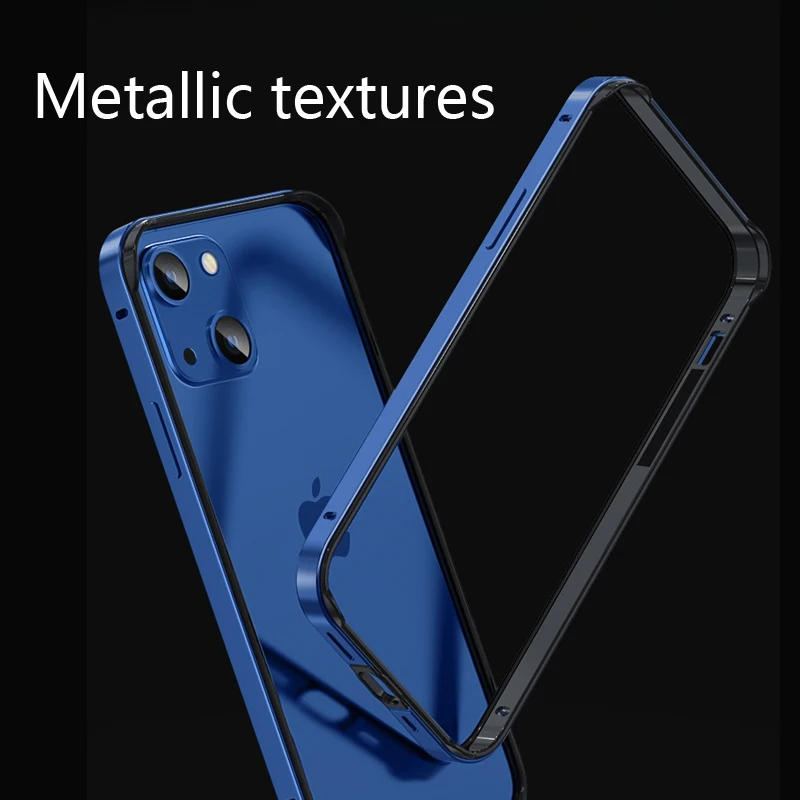 Anti Collision Aluminum Bumper Case For Iphone 11 12 13 14 Silicone ...