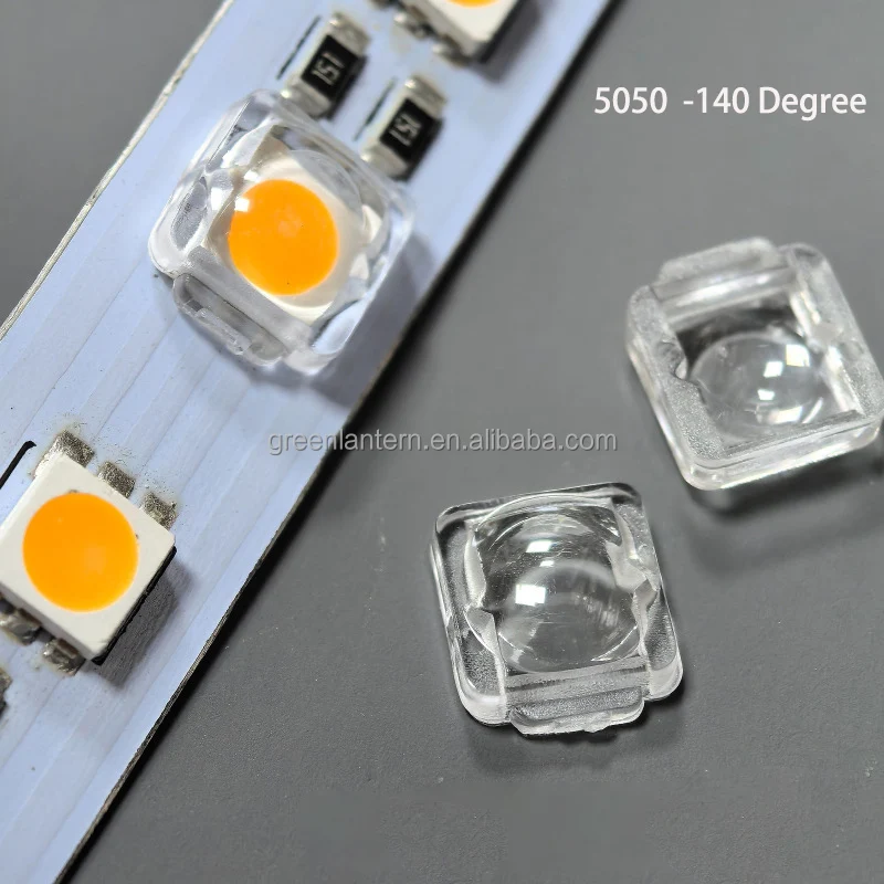 5050 LED Lens Reflector Collimator PMMA - 30 60 120 140 Degree Convex ...