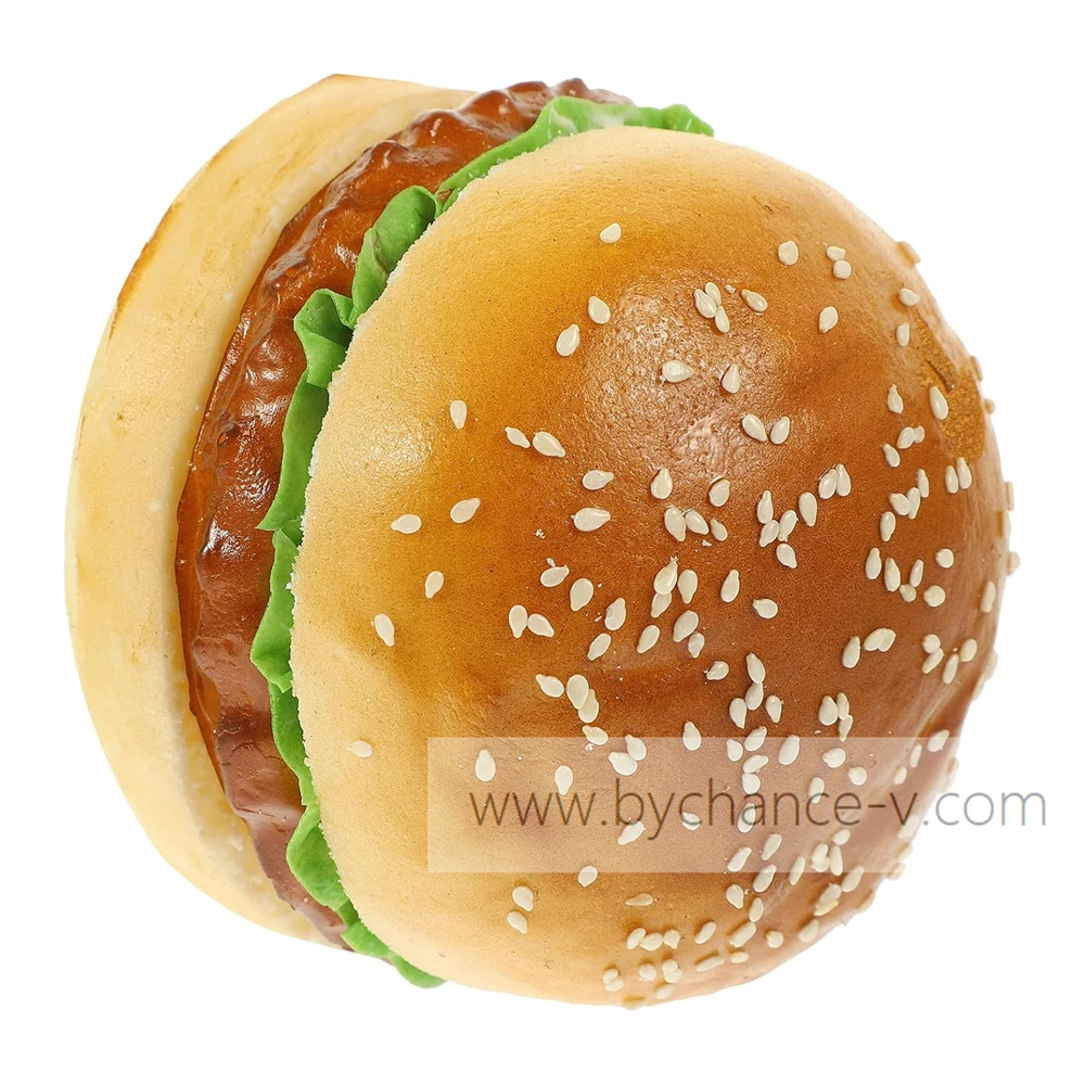 High Quality Realistic Cheese Burger Big Mac PU Hamburger Mockup