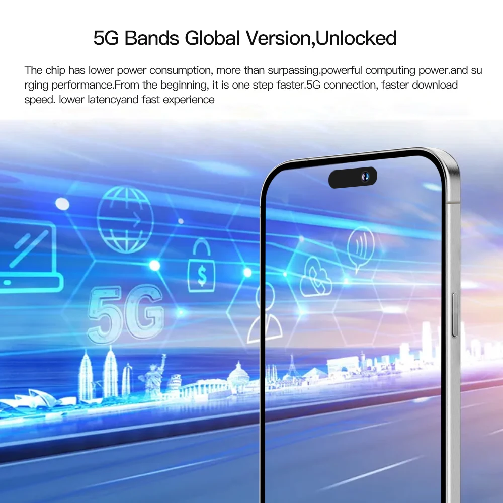 Brand New Smartphone 16GB+1TB Unlocked Cell Phone 15 Pro Max Clone ...