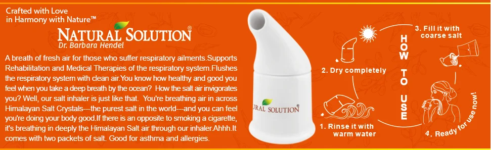 Himalayan Salt Inhaler with Pure Pink Salt Scrub - Eco-Friendly Health ...