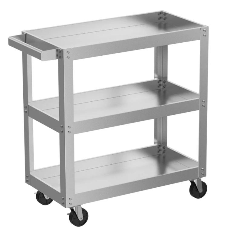 Goshen 3 Tier Layer Heavy Duty Industrial Warehouse Rolling Hand Carts ...