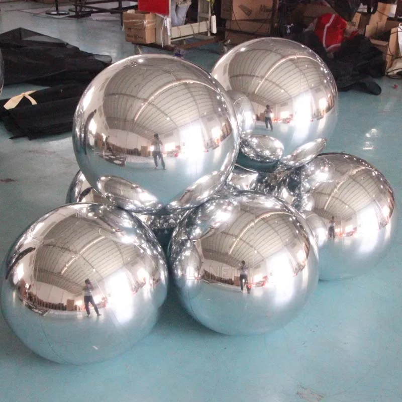 Giant Double Layer PVC Floating Mirror Balloon Sphere Disco Shiny ...
