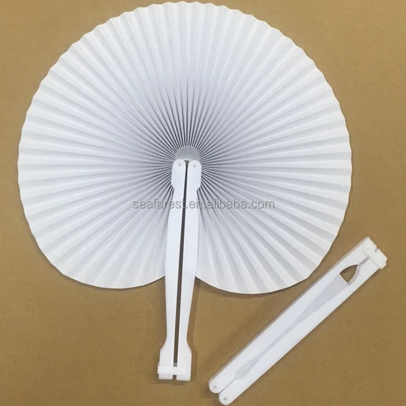 Hotsale Wedding Decorative White Love Heart Shaped Fans