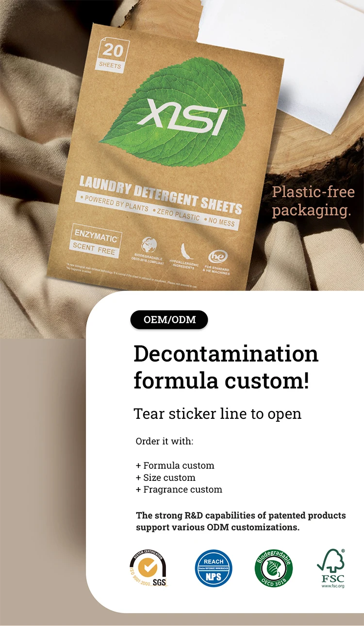 Detergent Tablets Eco Friendly Laundry Detergent Sheets For Clothes ...