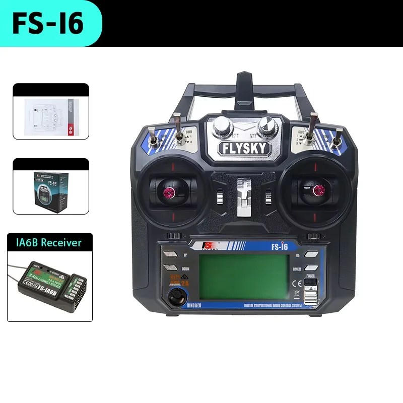 FLYSKY FS I6 2.4G 6ch Transmitter Receiver System with LCD Screen ...