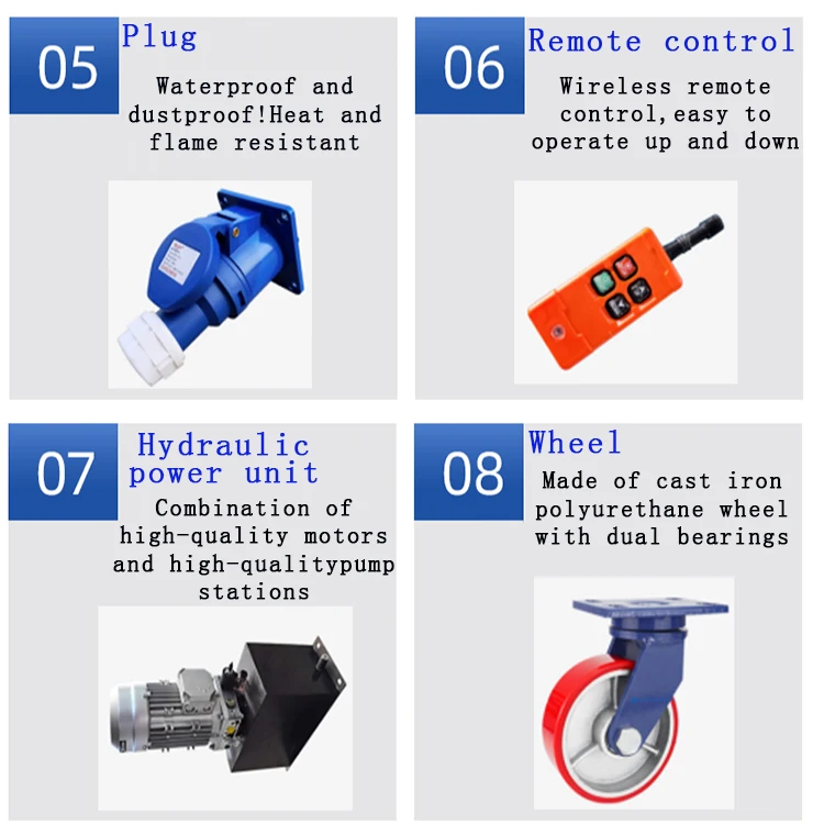 1/2/3T Truck Loading and Unloading Work Platform Lifts