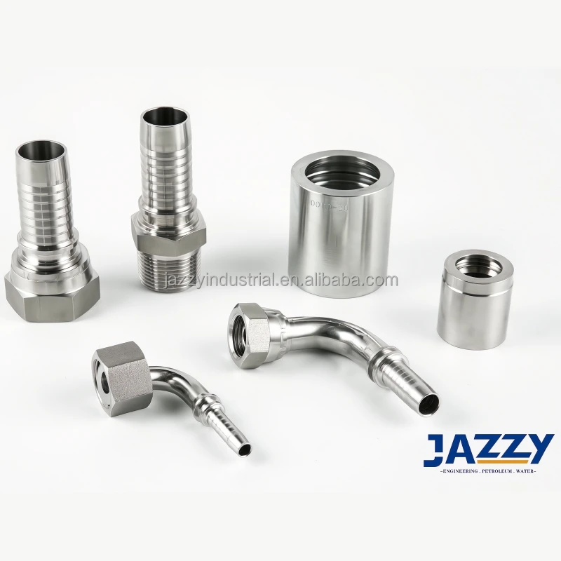 JAZZY Interlocking Ferrule BSP BSPT JIC ORFS Stainless Steel Hydraulic ...