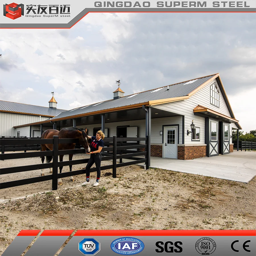 Prefabricated House Steel Structure Frame Horse Barn Steel Structure ... Prefabricated House Steel Structure Frame Horse Barn Steel Structure ...