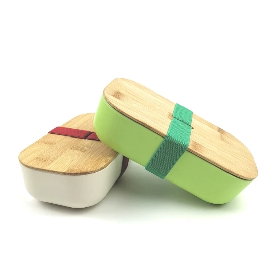 2020 New Product Japanese Style Bento Lunch Box with Bamboo Lid on the ...
