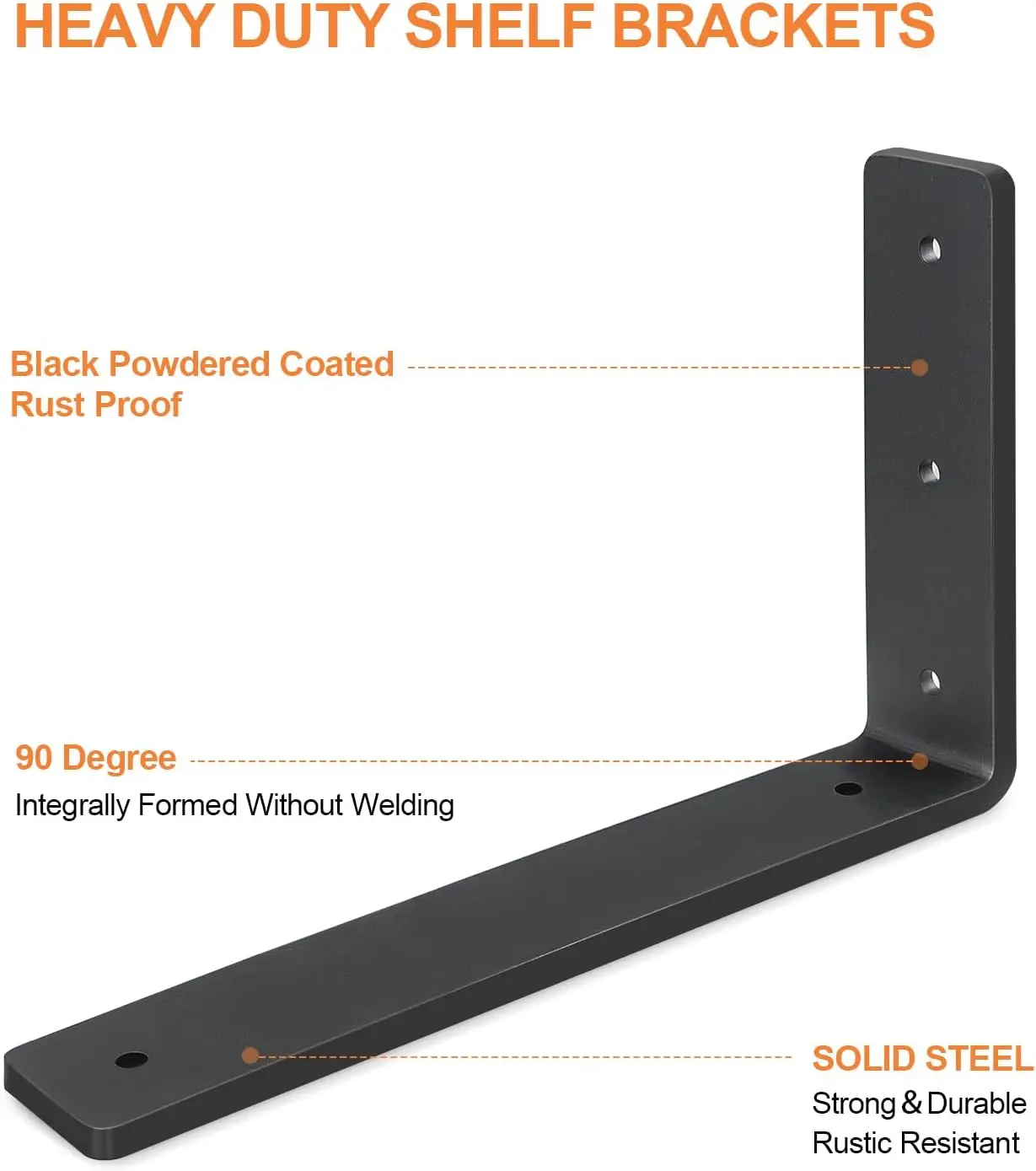 Heavy Duty Modern Industrial Farmhouse Metal Steel Single-Side Floating ...