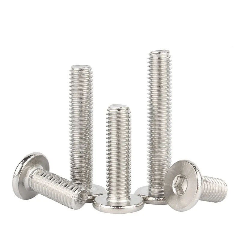 304 Stainless Steel Thin Flat Head Hexagon Screw Flat Head Machine ...