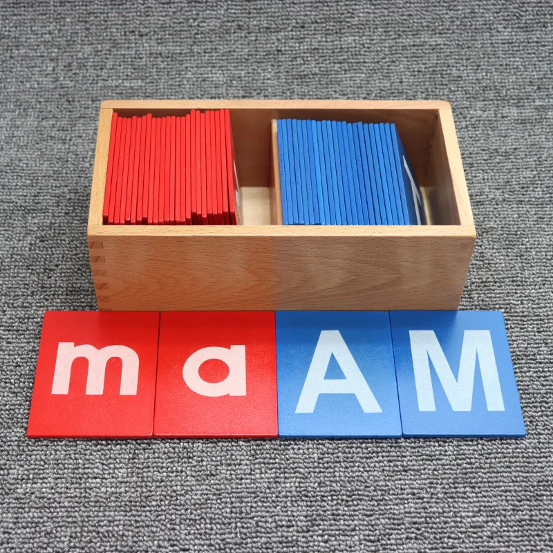 Montessori Box Wooden Alphabet Uppercase Lowercase - Montessori ...