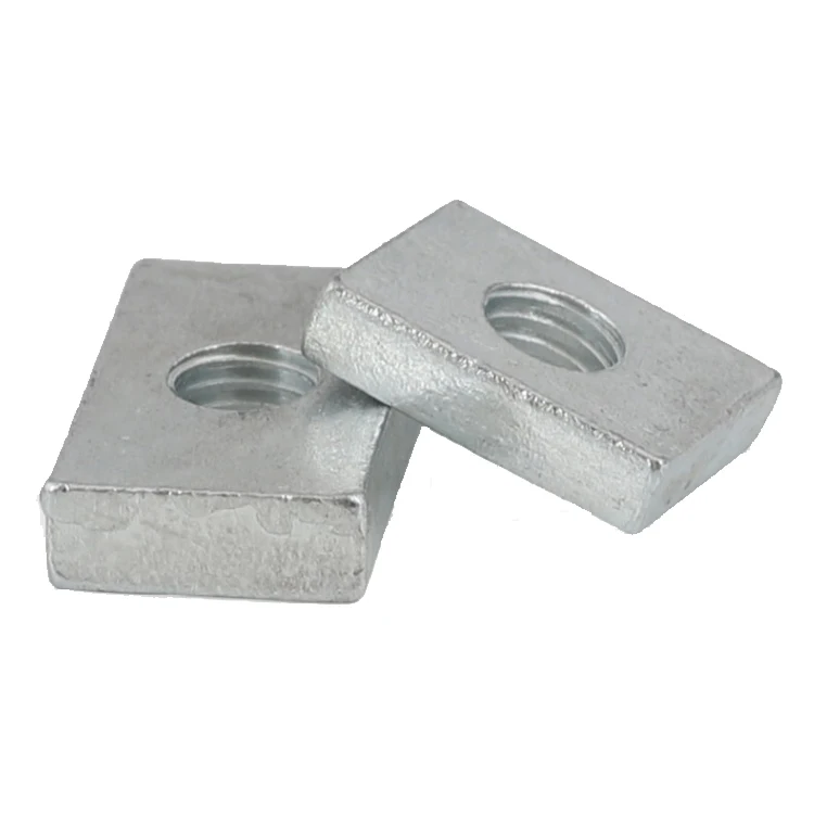 Oem Custom Zinc Plated Carbon Steel Nuts Square M4 M5 M6 M8 Flat ...