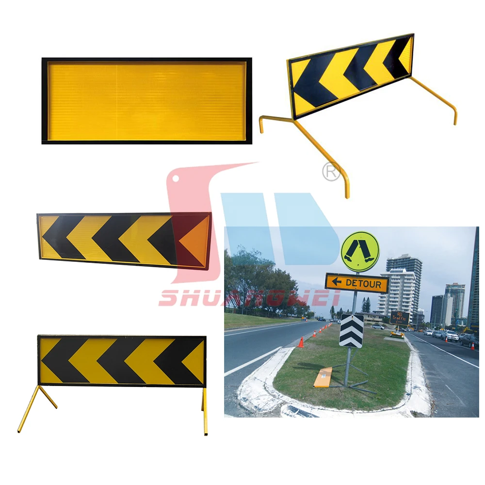 1500x450mm Yellow Warning Traffic Frame Barricade Road Construction ...