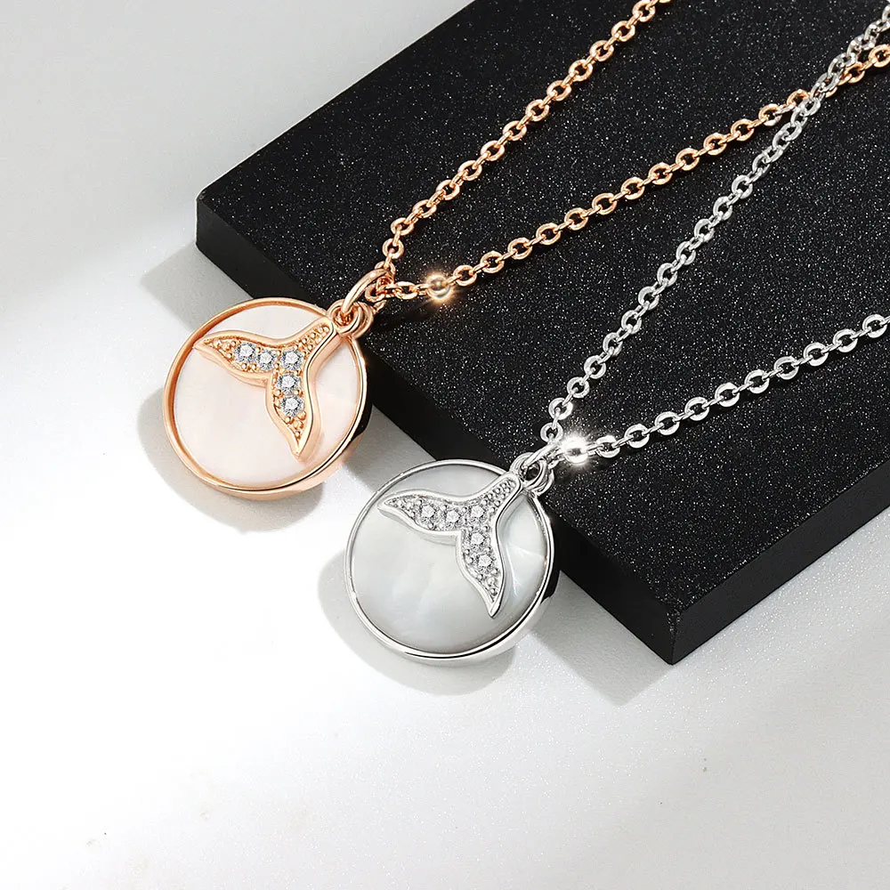 Korean Beauty Fishtail Necklace Female Niche Design Luxury Shell ...