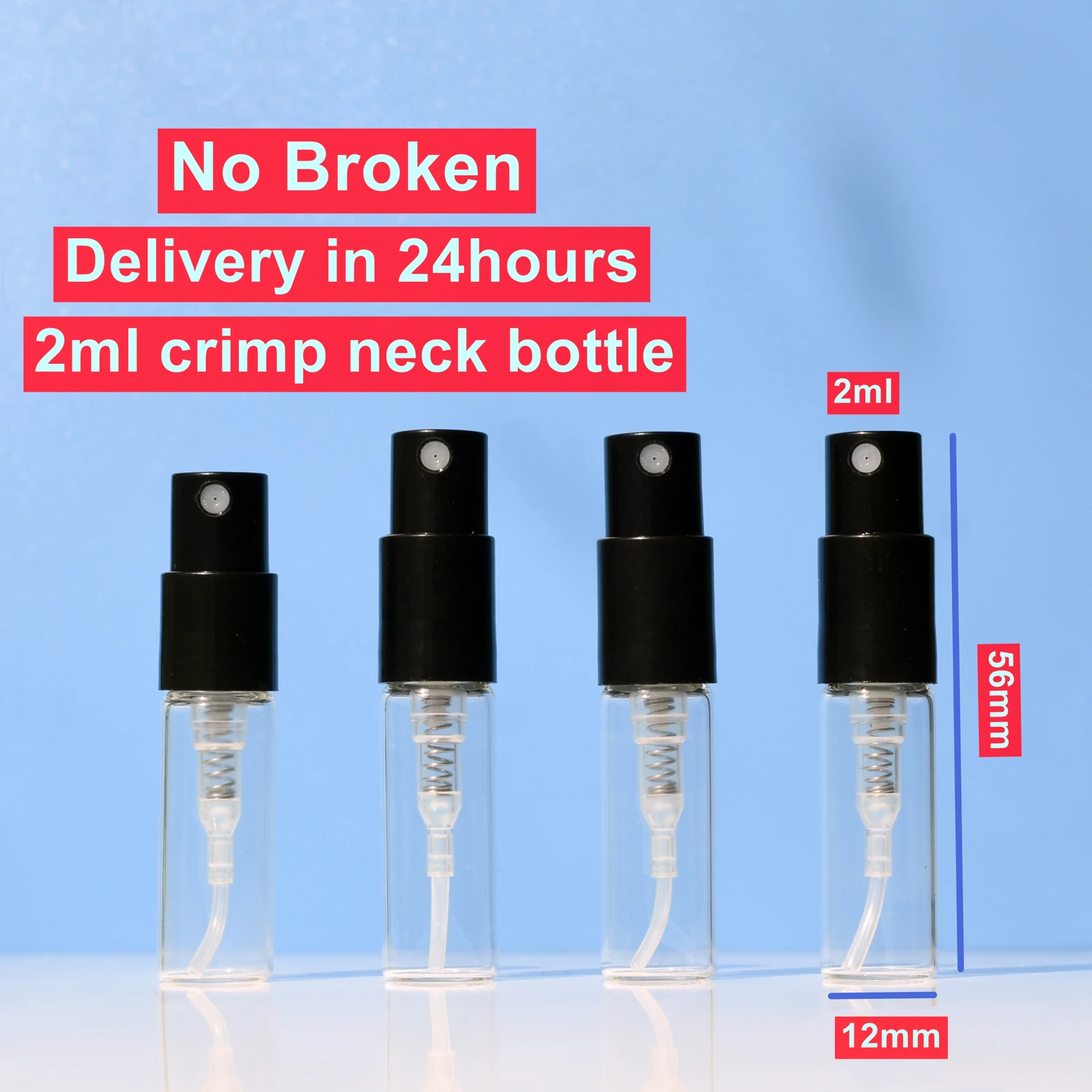 Helun Factory 2ml 3ml Bayonet Glass Empty Sample Tester Mini Spray ...