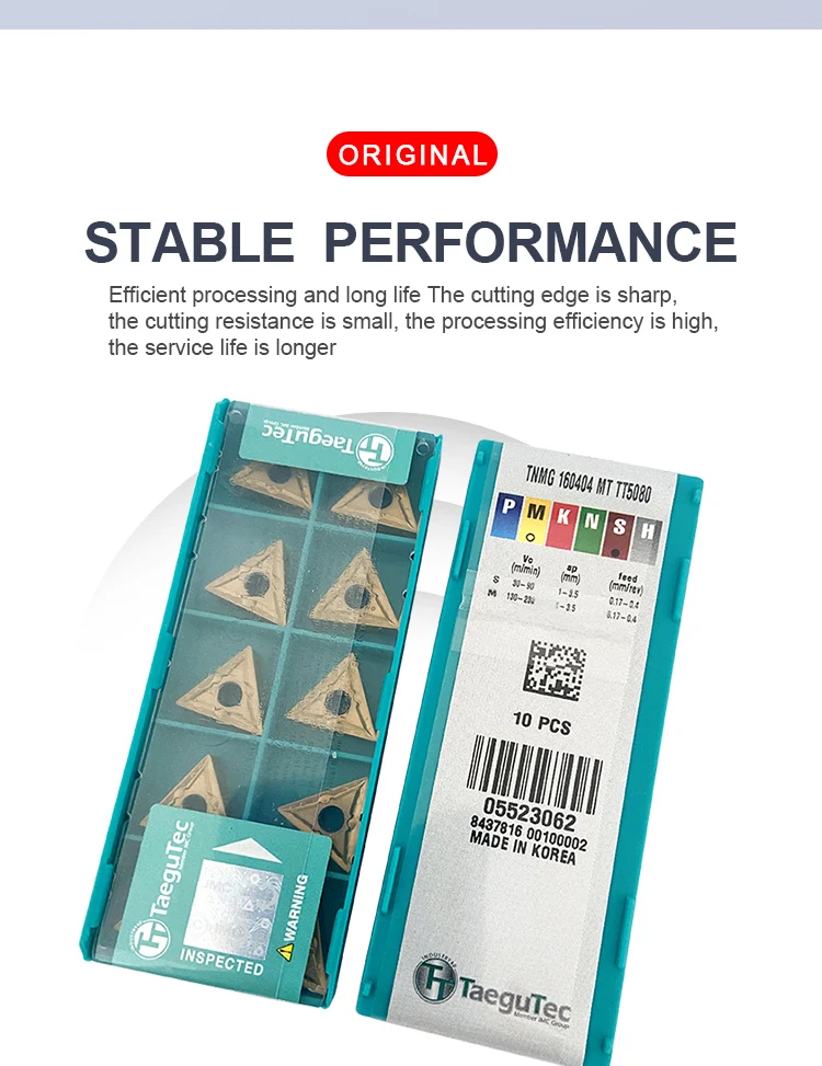 Tnmg160404/08 Mt Tt5080/tt8125(b) 100% Original Original Taegutec ...