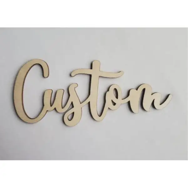 Laser Cut Of Different Lettering Solid Wooden Name Signs Wooden Letters ...