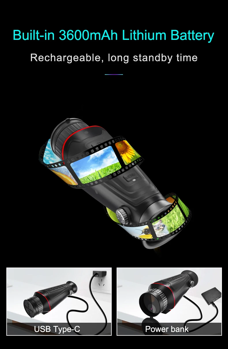 4K Digital Night Vision Binocular Goggles Black and White Image Viewing ...