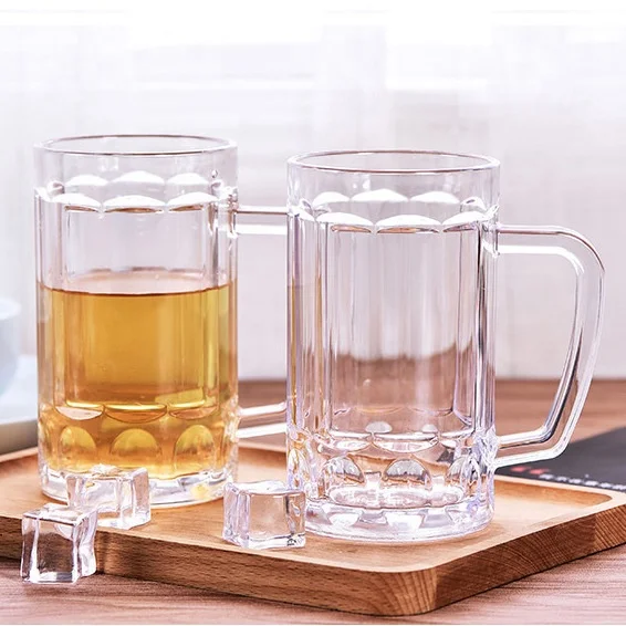 16oz Unbreakable Plastic Beer Stein Mug for Parties, Customizable OEM
