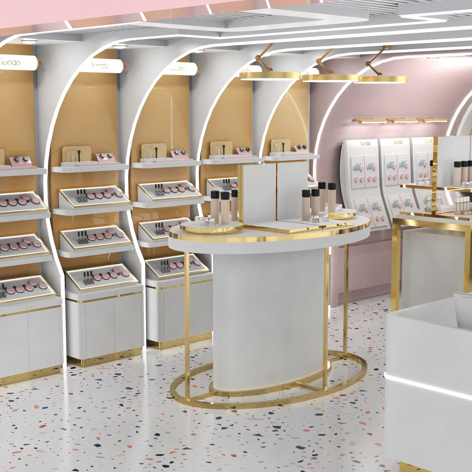 SUNDO Wholesales Mall Floor Display Cabinet Skin Care Retail Store ...