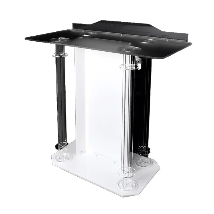 Modern New Acrylic Luminous Reception Desk Eco-Friendly Luminous Podium ...