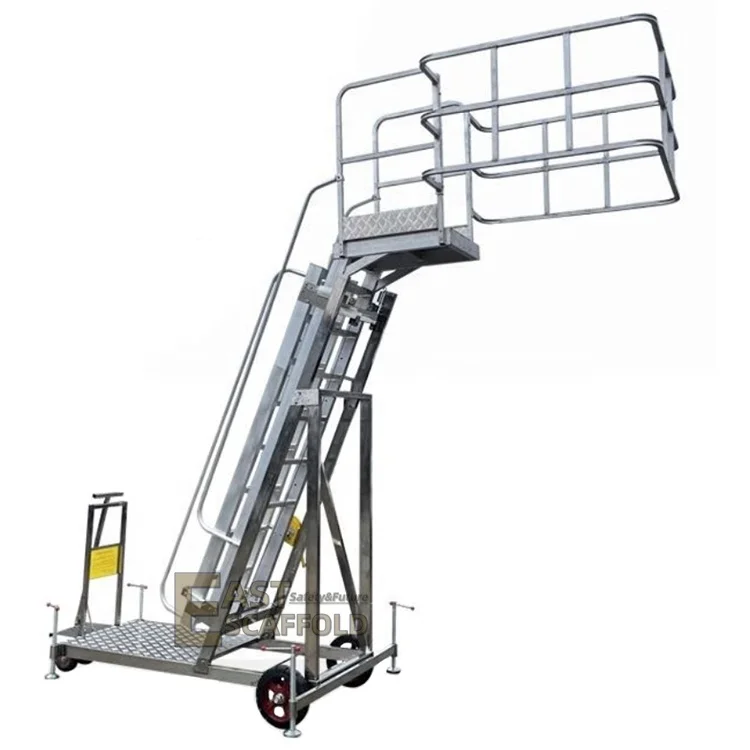 Mobile Step Ladder Inspection Water Fuel Gas Tanker Truck Foldable ...