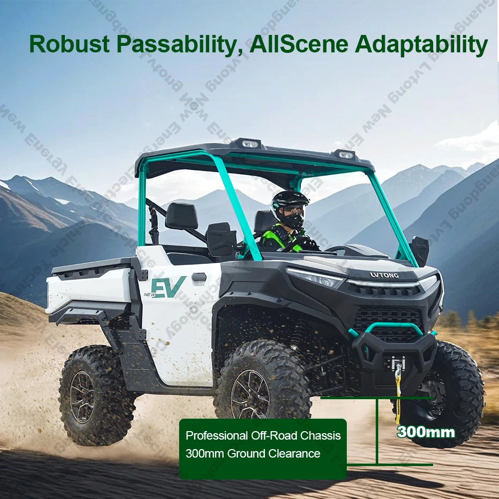LVTONG Electric UTV: 4x4 Off-Road Vehicle for Adults, 200-300kg Payload ...