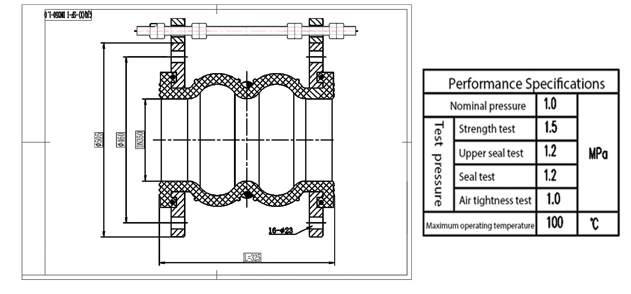 Flanged Rubber Bellow Double Sphere Expansion Joint Flexible Rubber ...