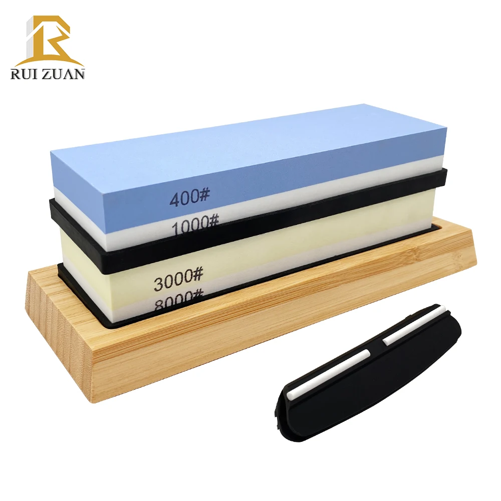 400/1000 3000/8000 Knife Sharpen Stone Kit Japan Wetstone Oil Water ...