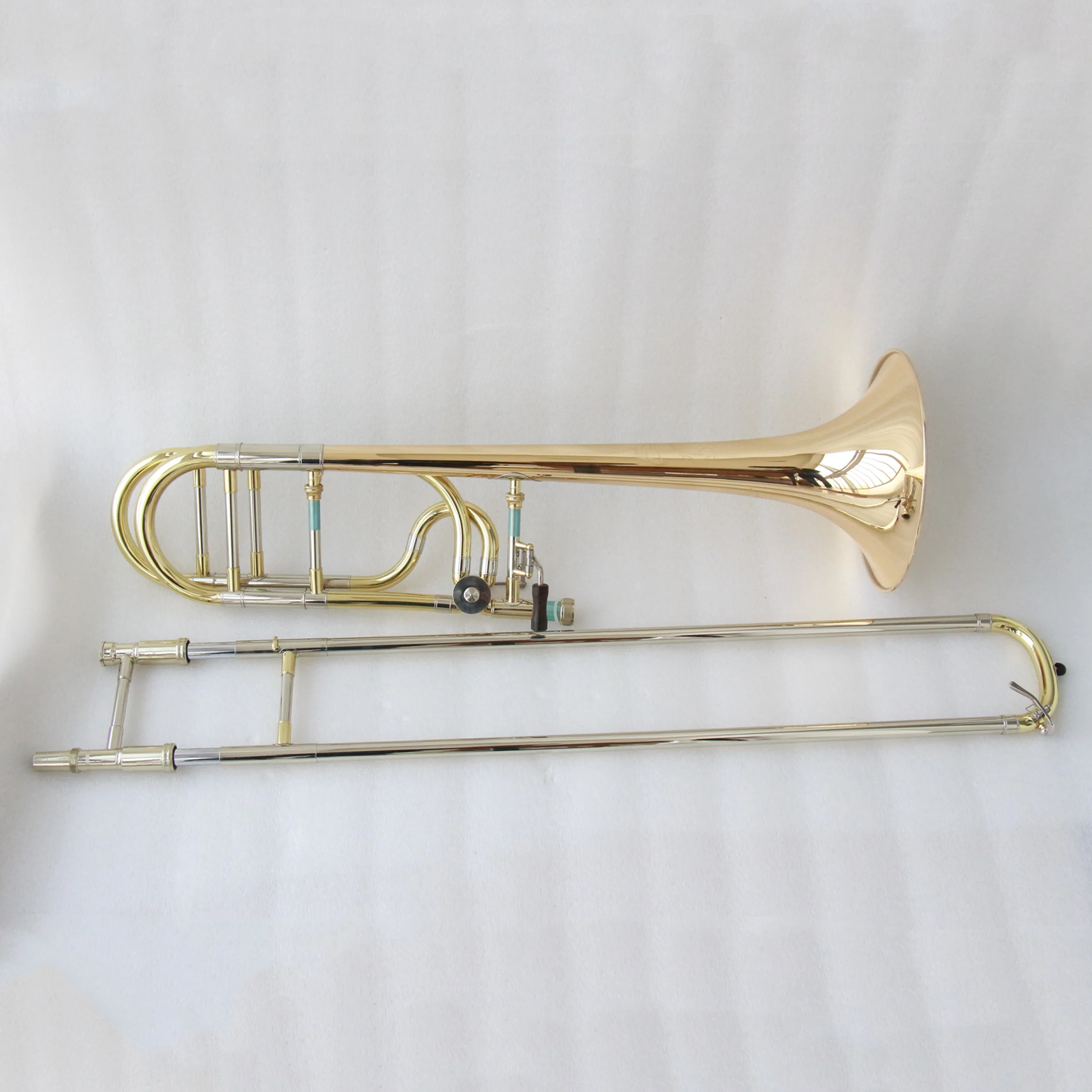 Tenor Trombone Gold Lacquer Trombone Musical Instrument Ftb-500 ...
