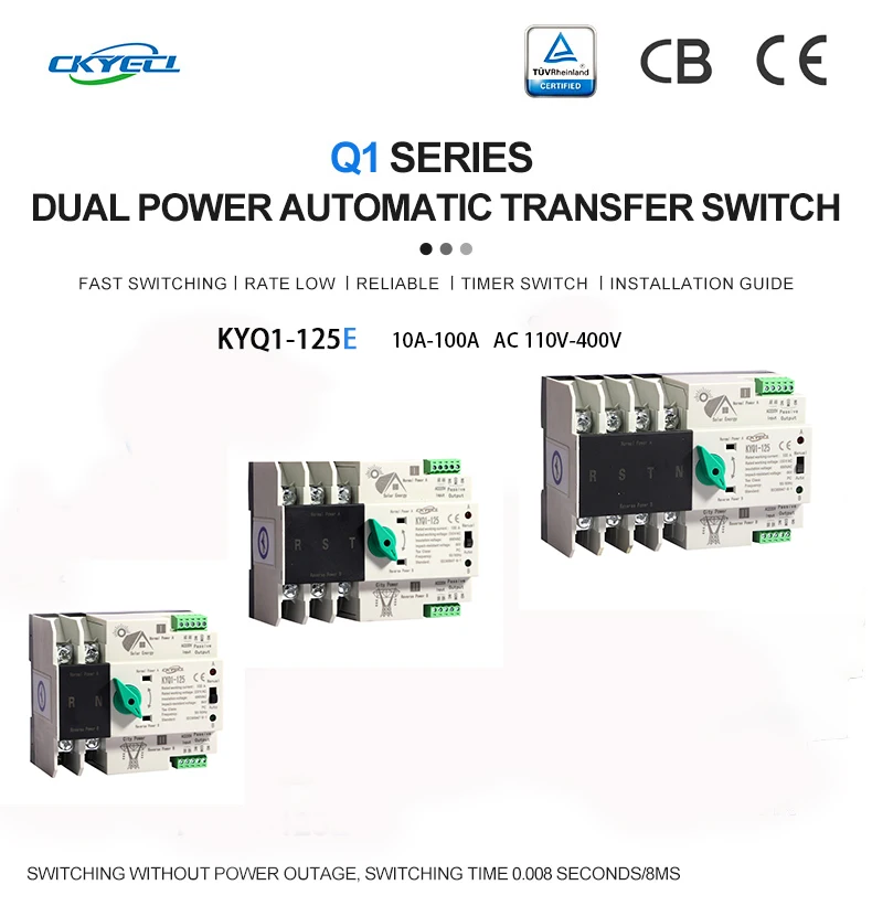 Ats Miniature Dual Power Automatic Transfer Switch Pc Class ...