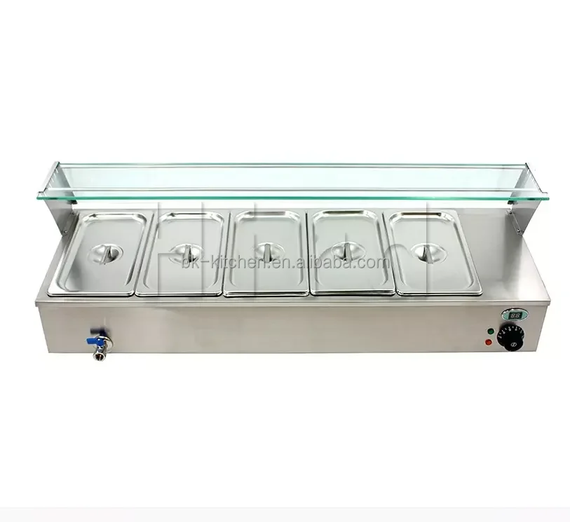 Commercial Food Warmer Gas Bain Marie Buffet Stainless Steel Bain Marie ...