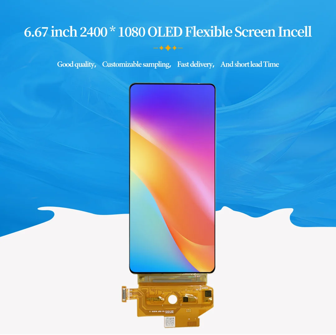 Dxq 6.67inch Flexible Amoled Industrial Capacitive Touch Panel Lcd Monitor 6.5 6.6 6.8 6.67inch ...