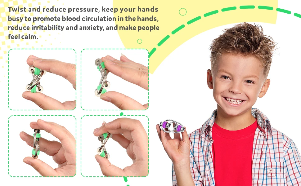 Fidget Bike Chain Flippy Chain Toys For Adhd Stress Relief Finger Toys ...