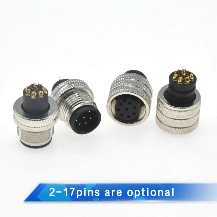 M12 Connector 8 Pin A Code Plugs Moldable Waterproof Connectors Odm ...