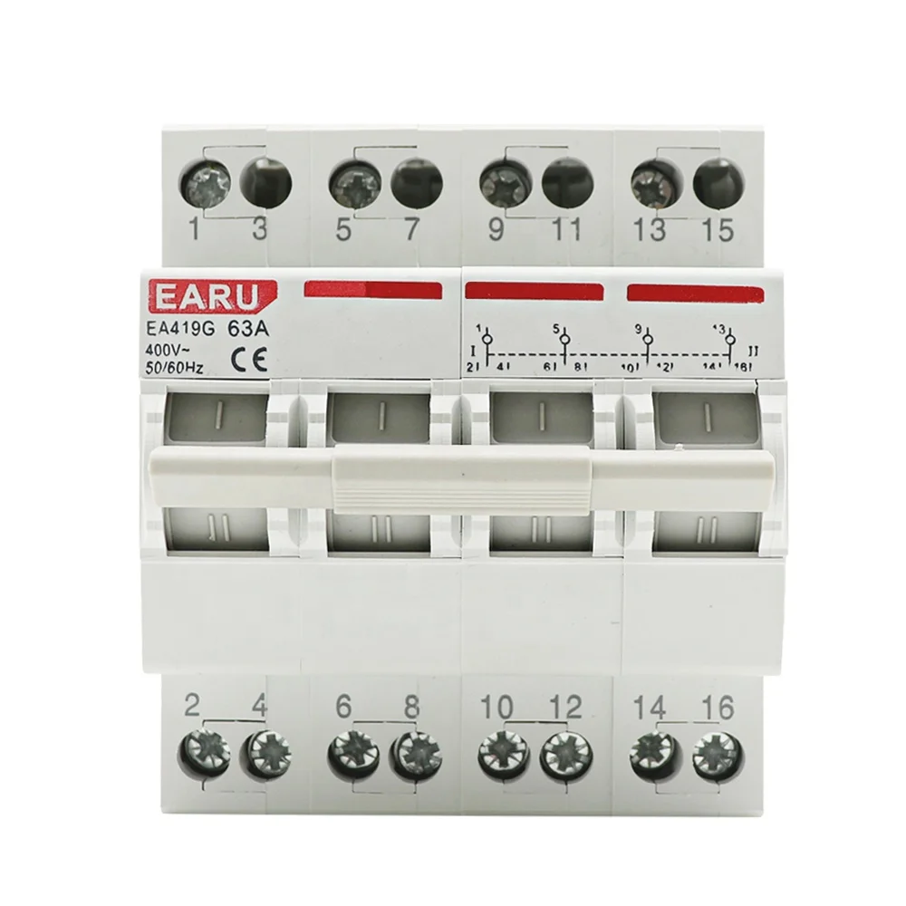 4p 40a 63a Mts Dual Power Manual Transfer Interlock Circuit Breaker Din ...