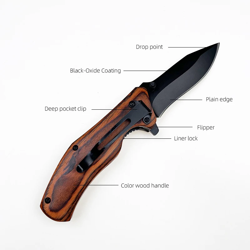 3cr13 Stainless Steel Outdoor Edc Folding Knives Camping Hiking ...