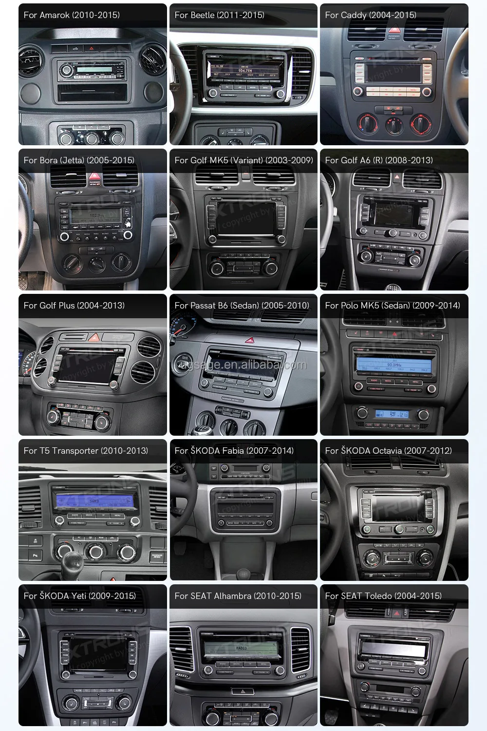 Xtrons For Volkswagen/vw/passat/polo/golf 5 6/touran Car Audio 1 Din ...