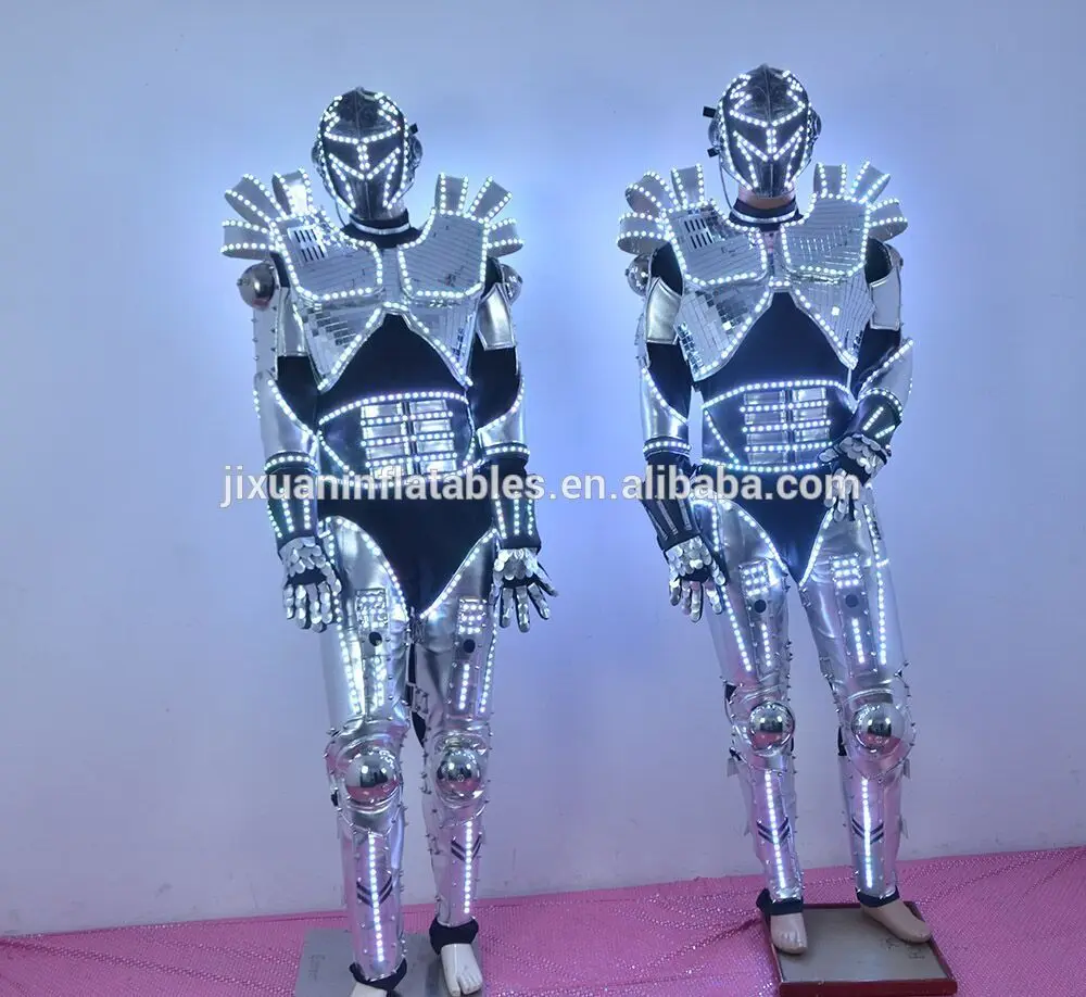 Led Funk Dancing Costume Led Robot Costume Stage Light Up Dance Wear ...