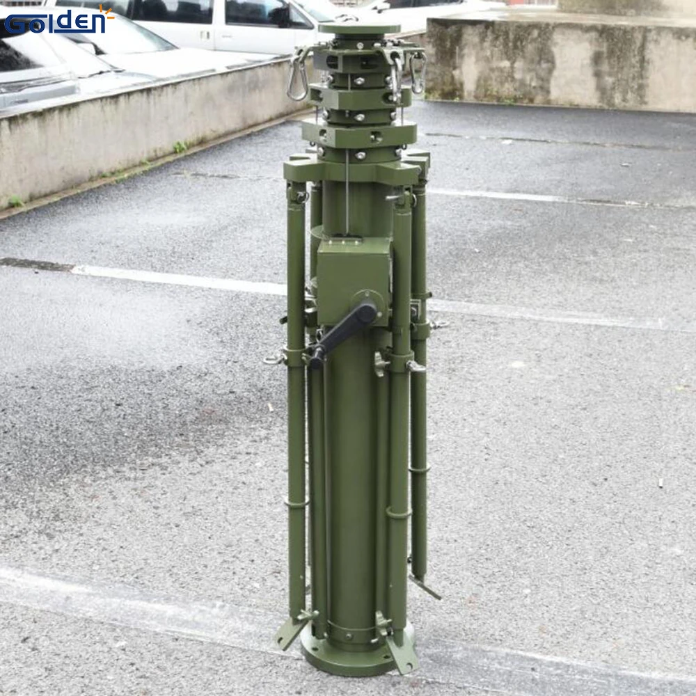 Manual Vertical Winch With Telescoping Rods & Poles For Vertical Mast ...