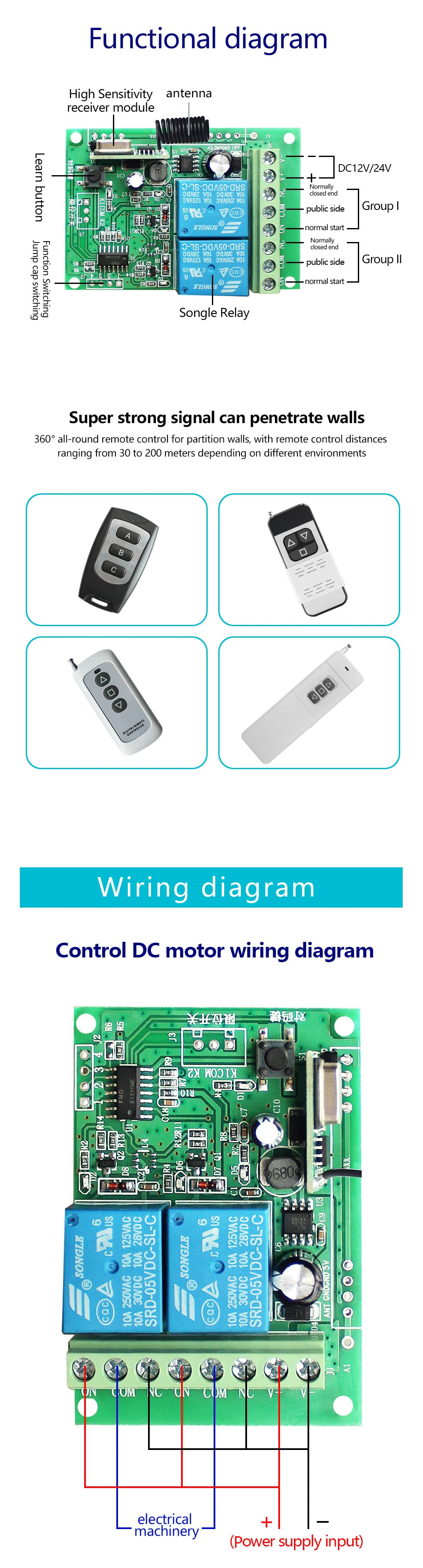 Dc12v-24v RC Switch - Smart Access Control Solutions
